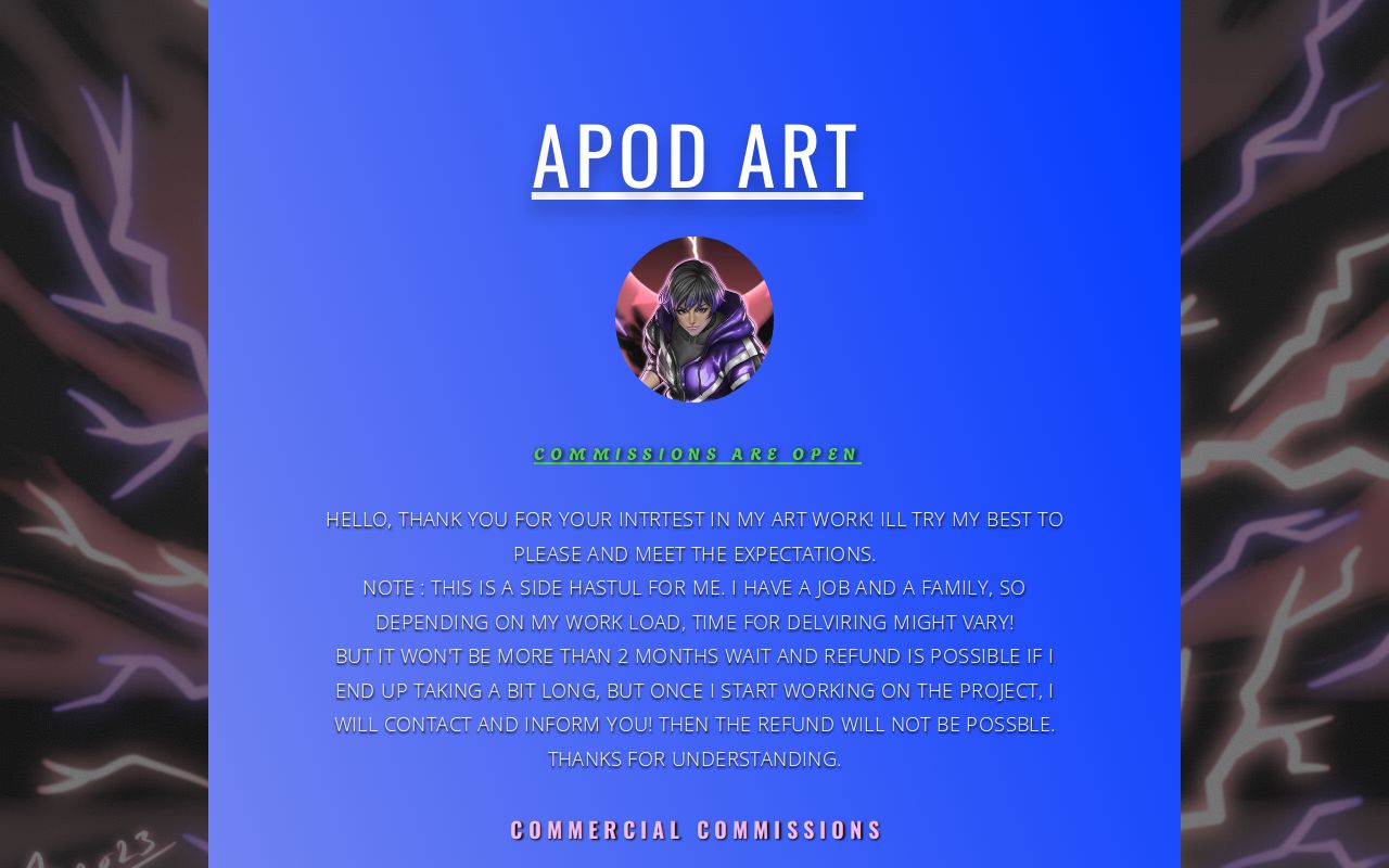 Apod Art Commissions